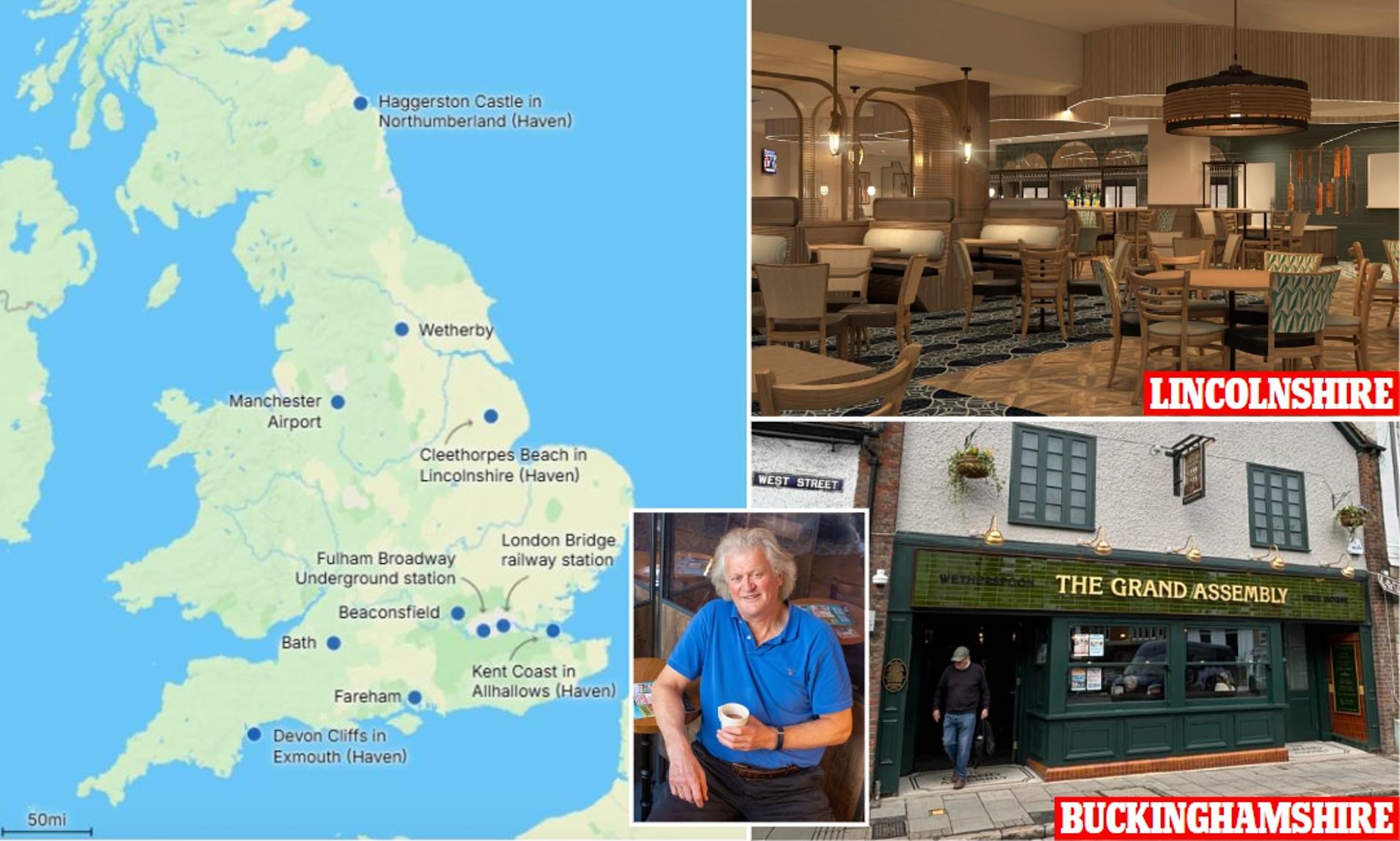 Wetherspoon confirms locations of seven new pubs opening this year