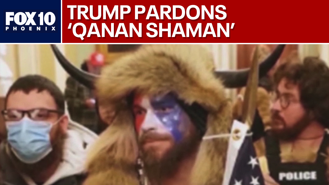 Trump pardons 'QAnon Shaman' Jacob Chansley