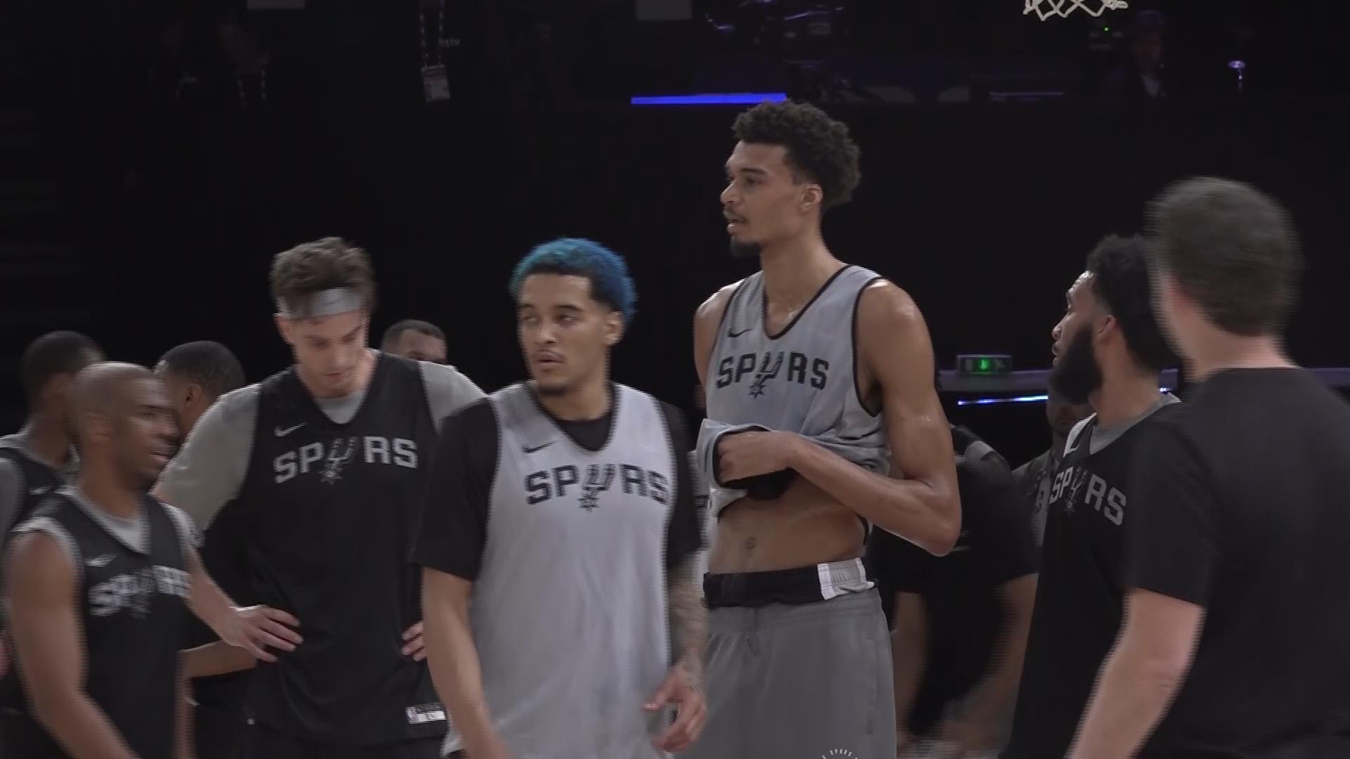 Spurs train ahead of first game against Pacers in Paris