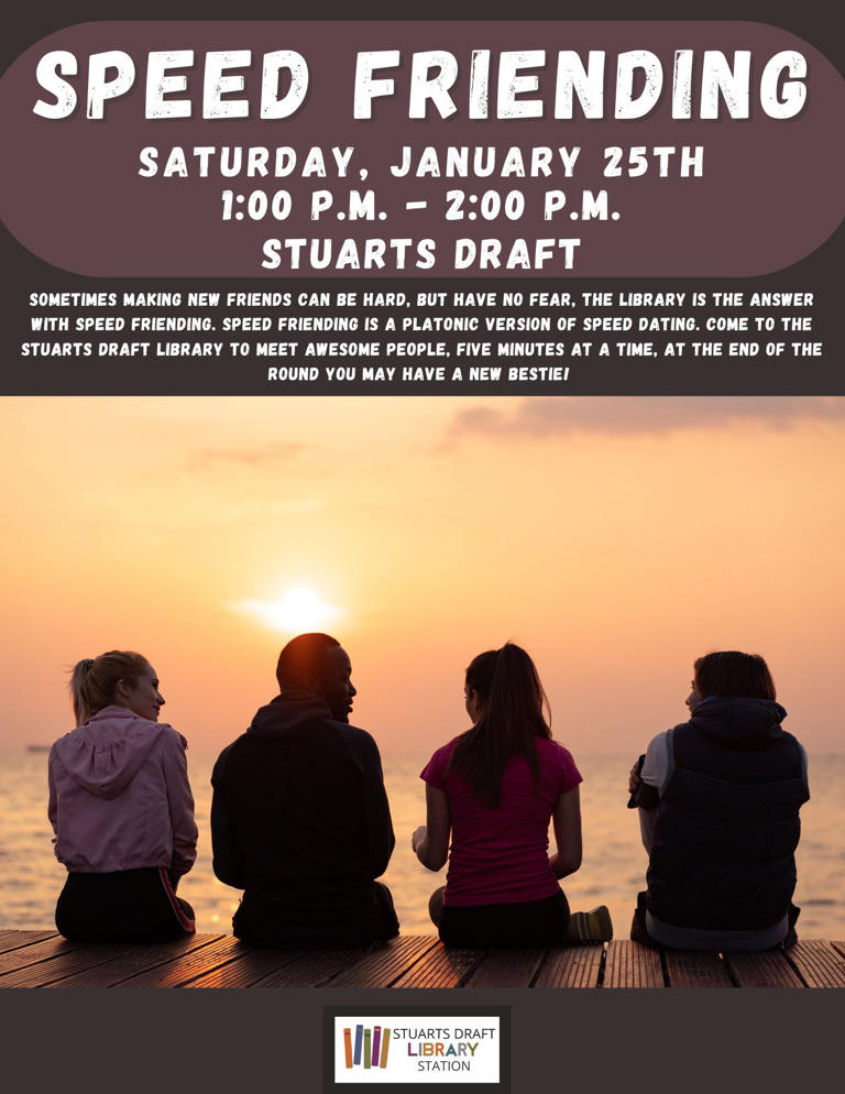 Speed friending: Stuarts Draft library offering unique event to help ...