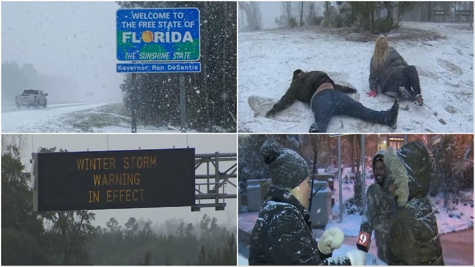 Snow in Florida! Winter storm blankets northern Sunshine State with snow