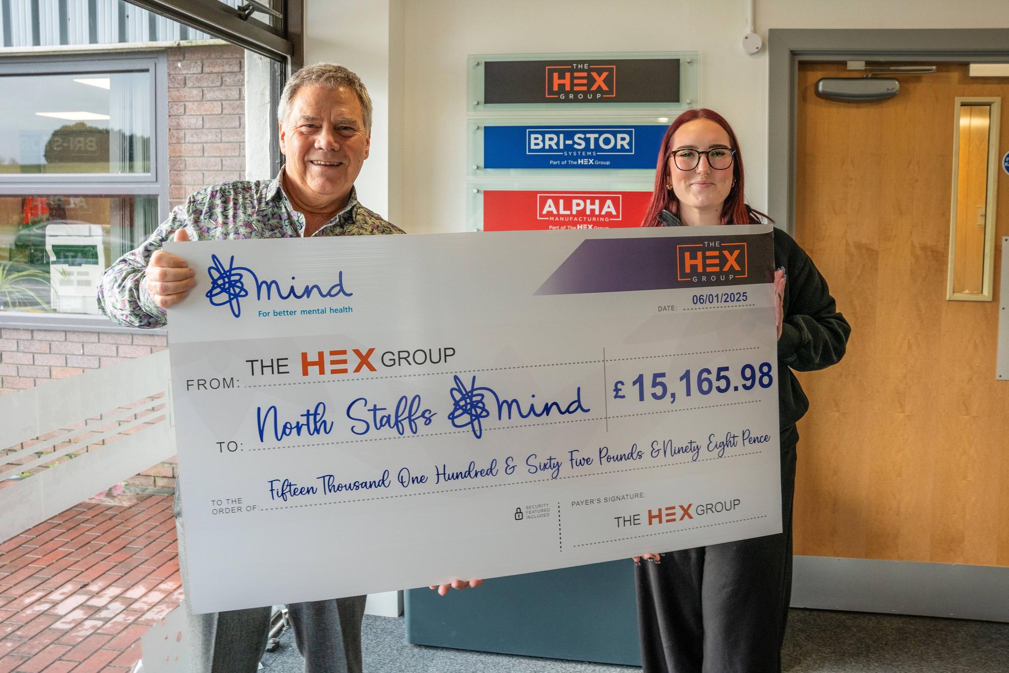 The HEX Group raises over £15K for local charity
