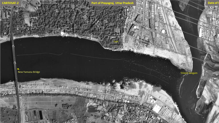 Stunning! ISRO Beams Down Breathtaking Space Images of Maha Kumbh ...