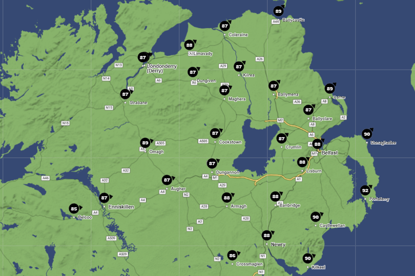 Met Office issues amber wind warning for Northern Ireland as 90mph ...