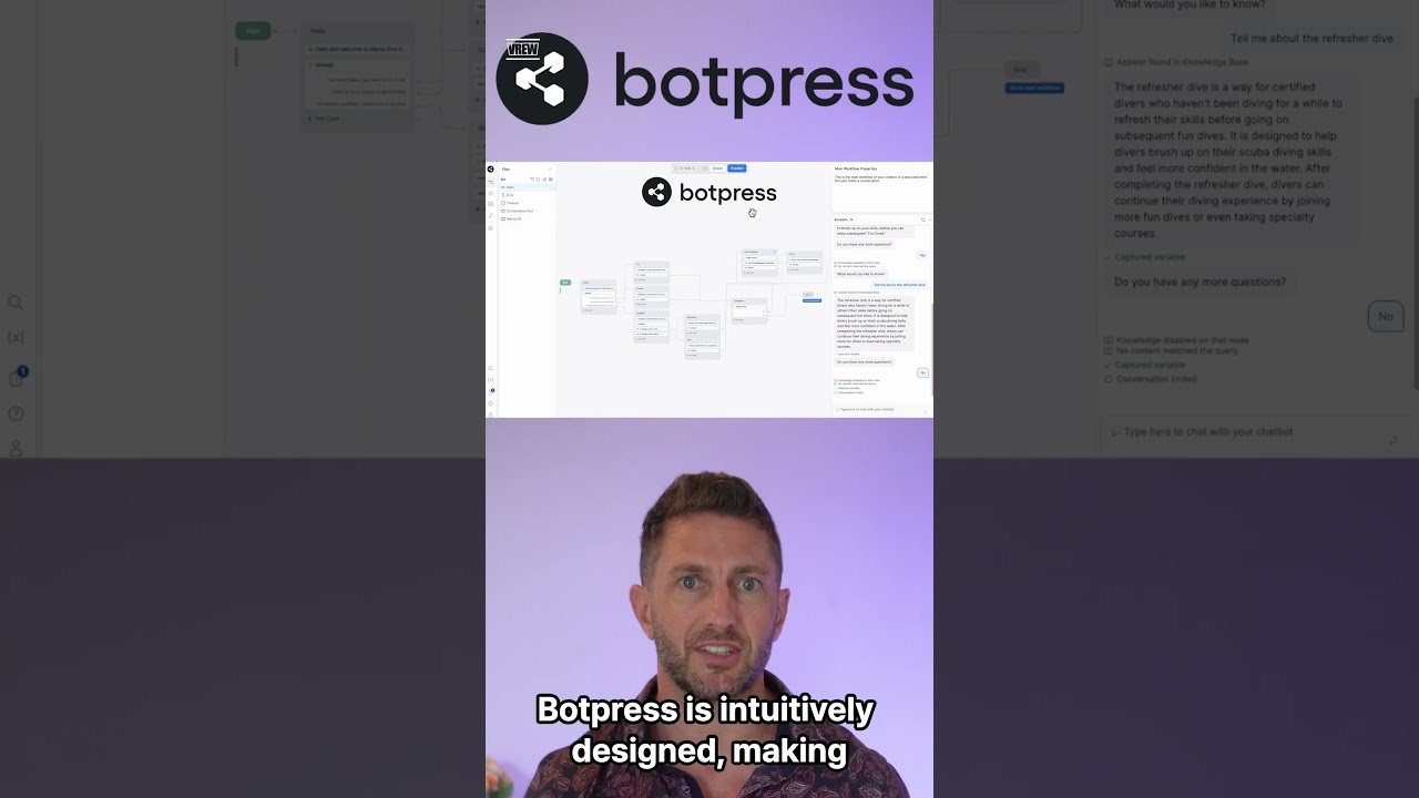 How to use Botpress Chatbot Builder #ai #chatbotdevelopment #gpt
