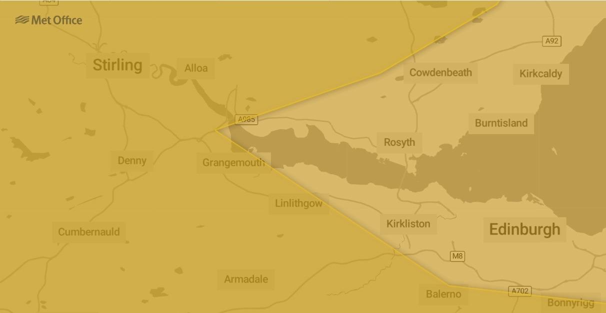 Falkirk weather: Amber warning with strong winds expected as Storm ...