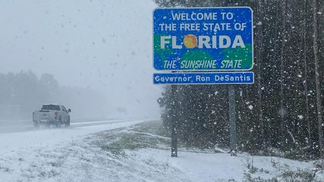 Rare snow could make winter weather history in Florida, Georgia this ...