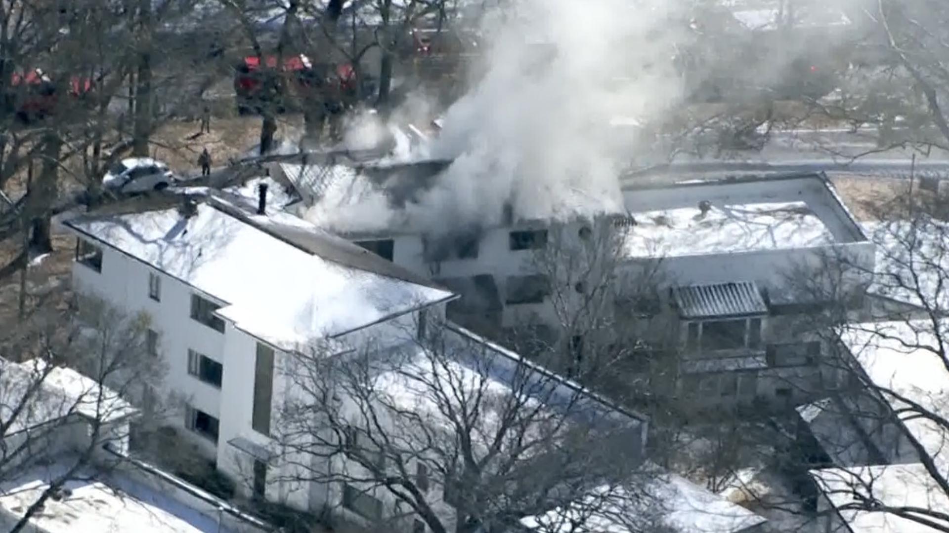 Crews respond to fire on Briar Cliff Road in DeKalb County | Aerials