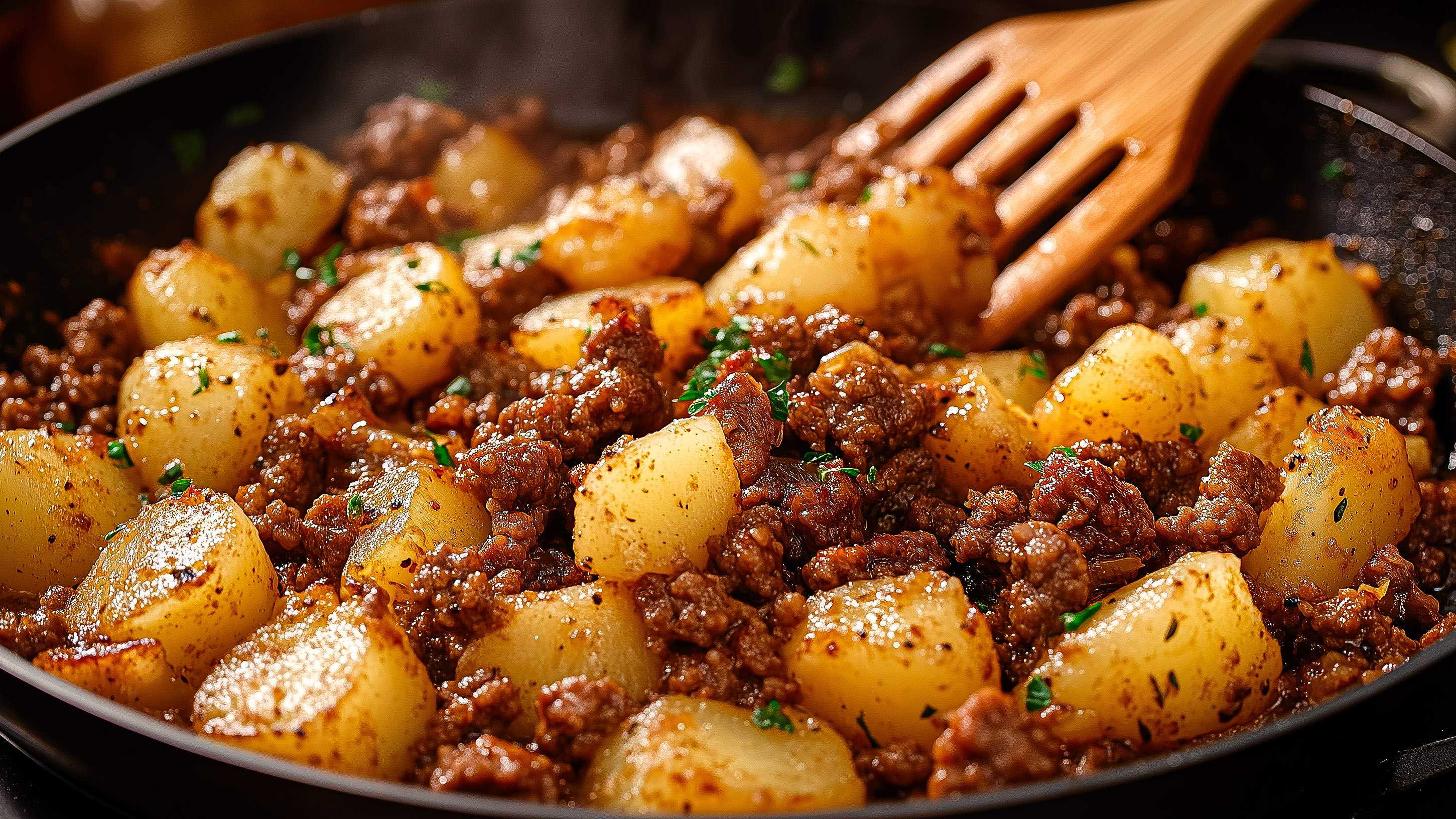 Do you have potatoes and ground meat? My village grandmother taught me ...