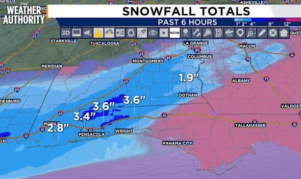 Florida snowstorm mapped as freak weather forecast to break 1954 record