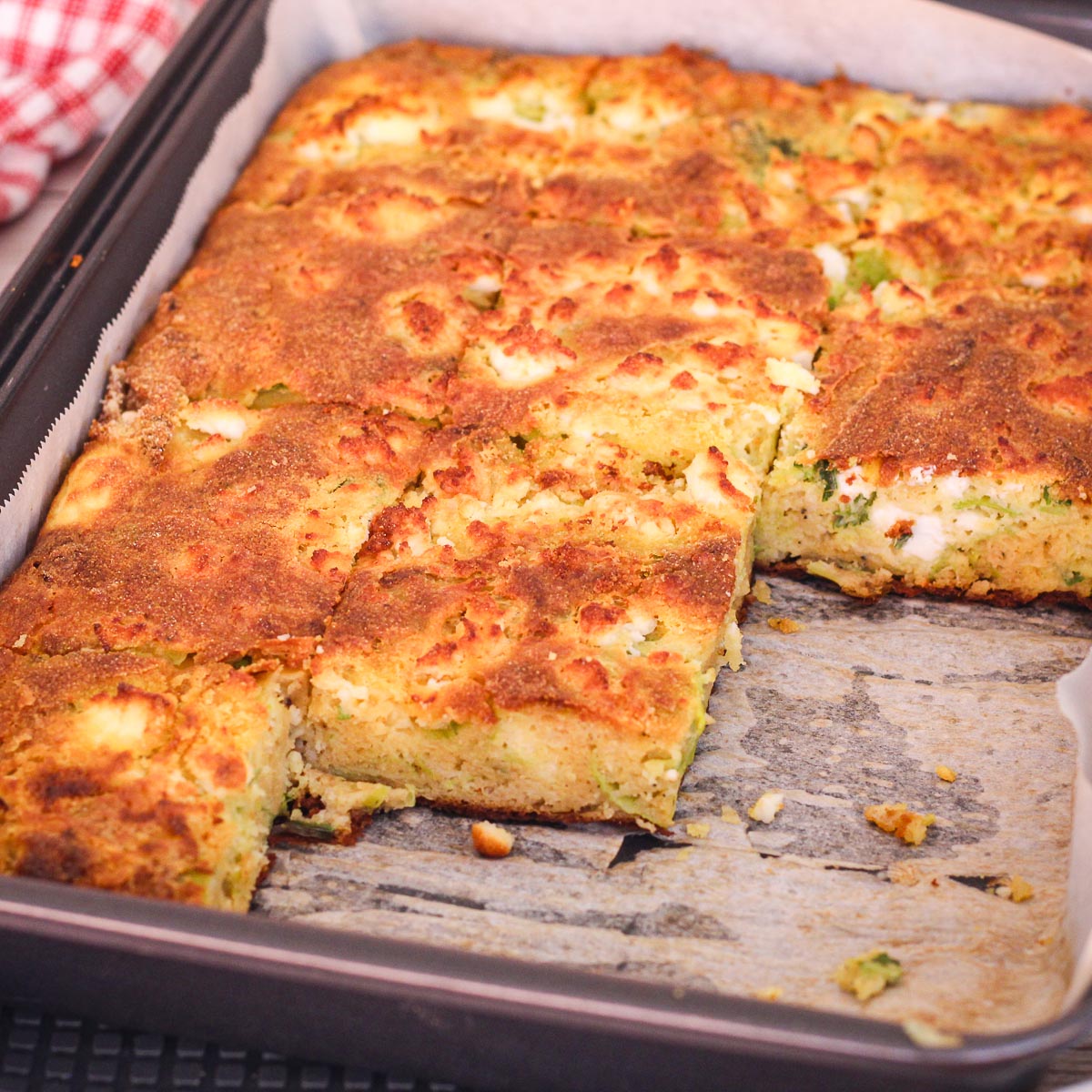 Leeks, Cornmeal Casserole with Feta Cheese (Pispili me Presh)