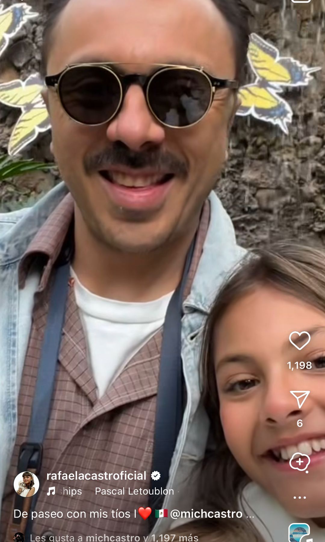 Rafaela, la hija de Cristian Castro, disfruta de México con su tío Michel