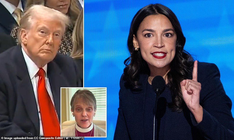 Trump supporters slam AOC for response to sermon