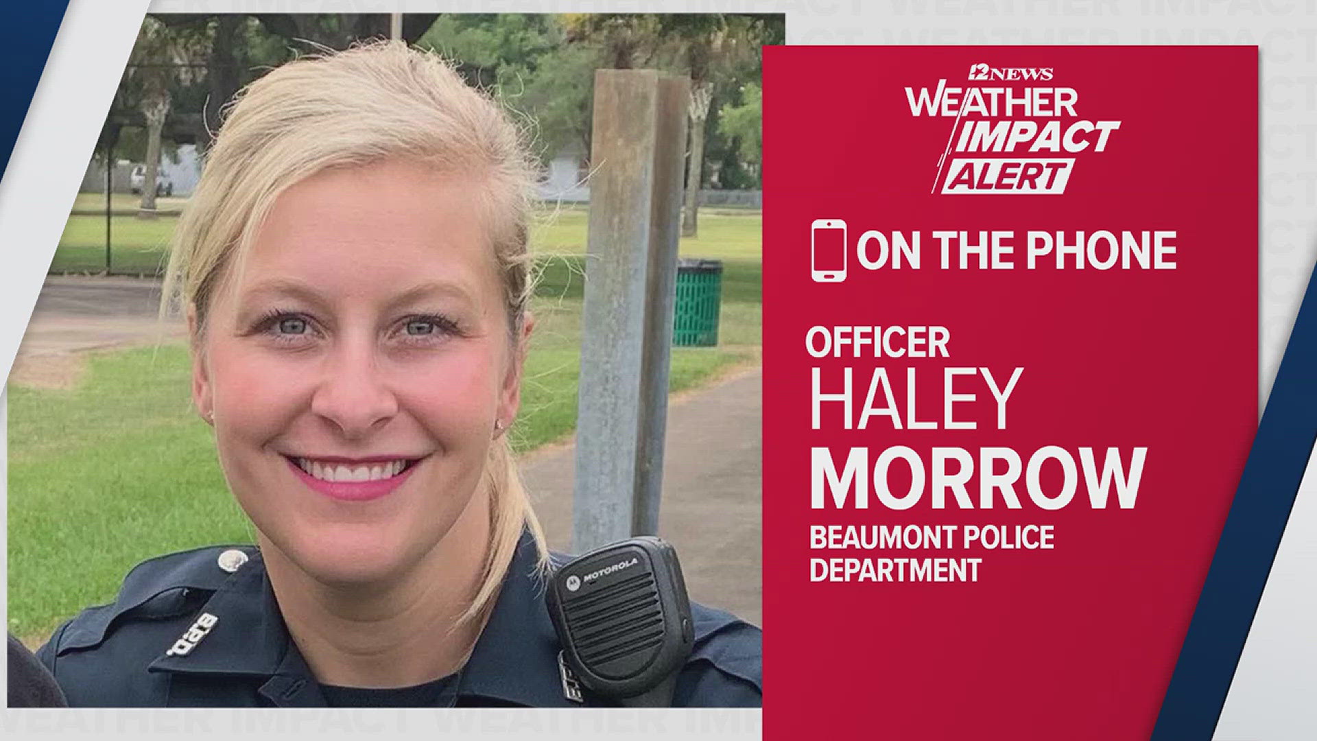 Beaumont PD Public Information Officer, Haley Morrow, provides city ...