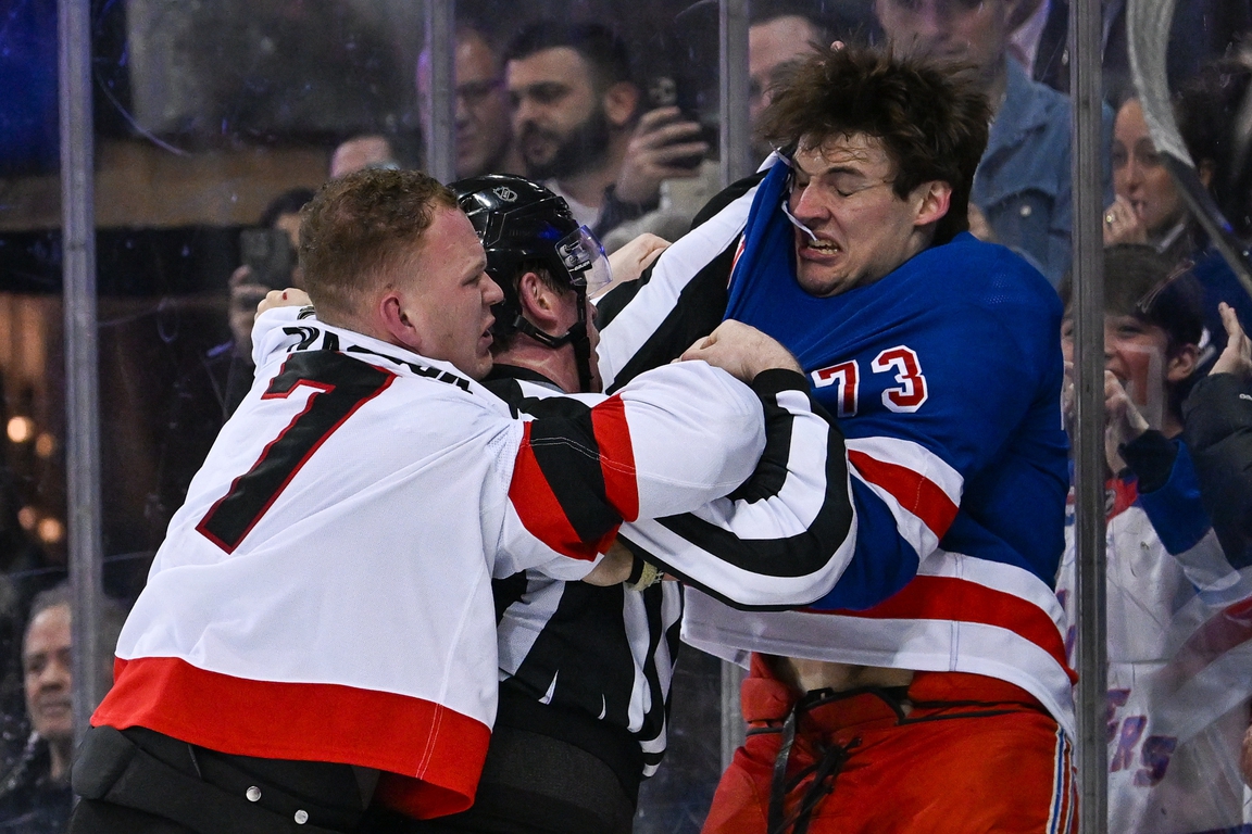 Our top hockey fight photos from the 2024-25 season, so far
