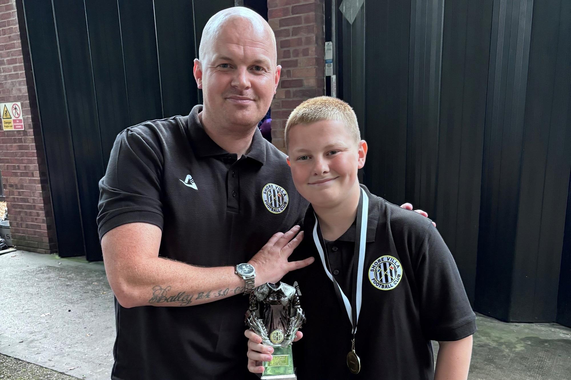 Dad and lad’s January crunch challenge for poorly children