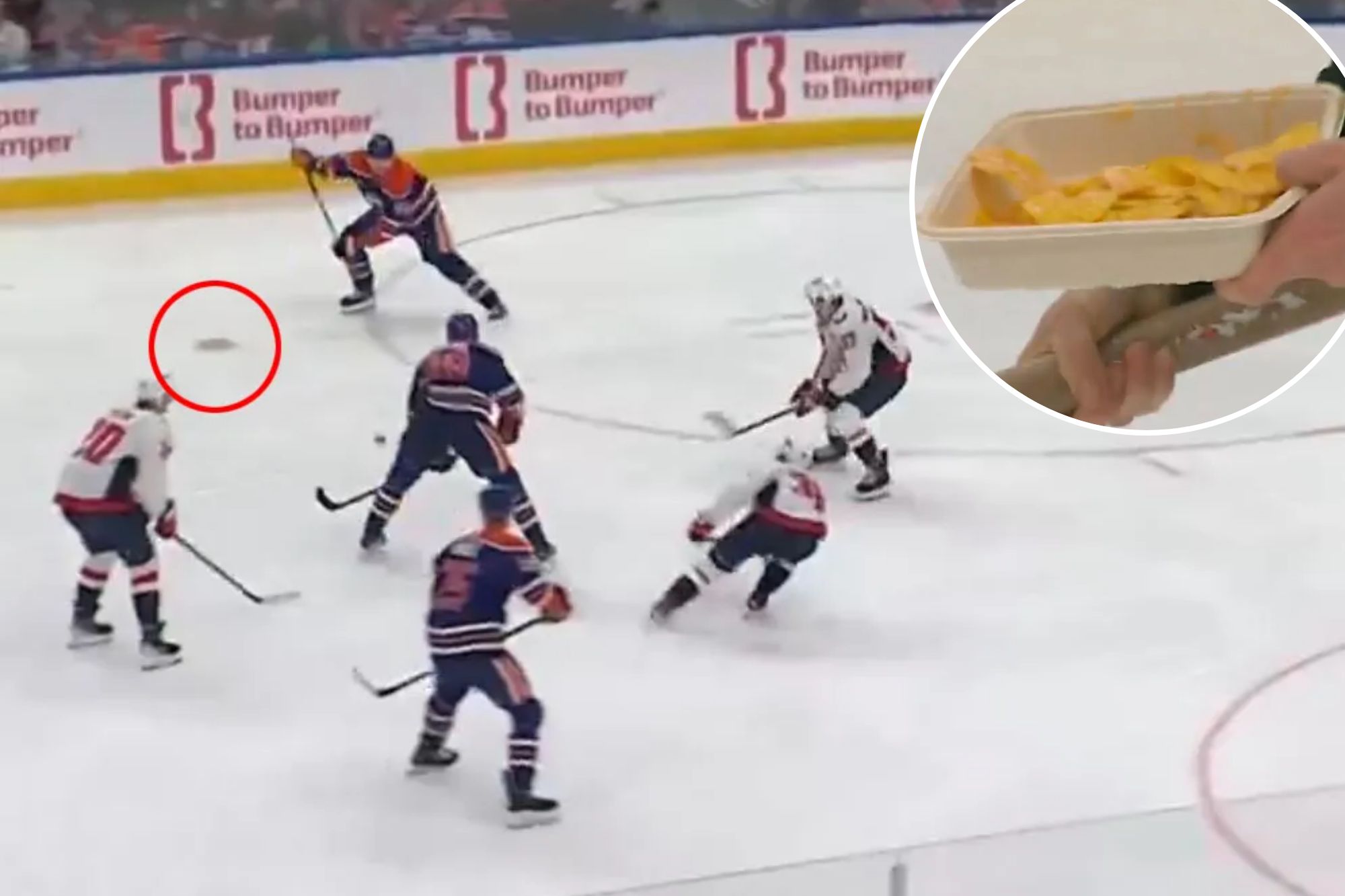Oilers score goal after nachos thrown onto ice distracts Capitals ...