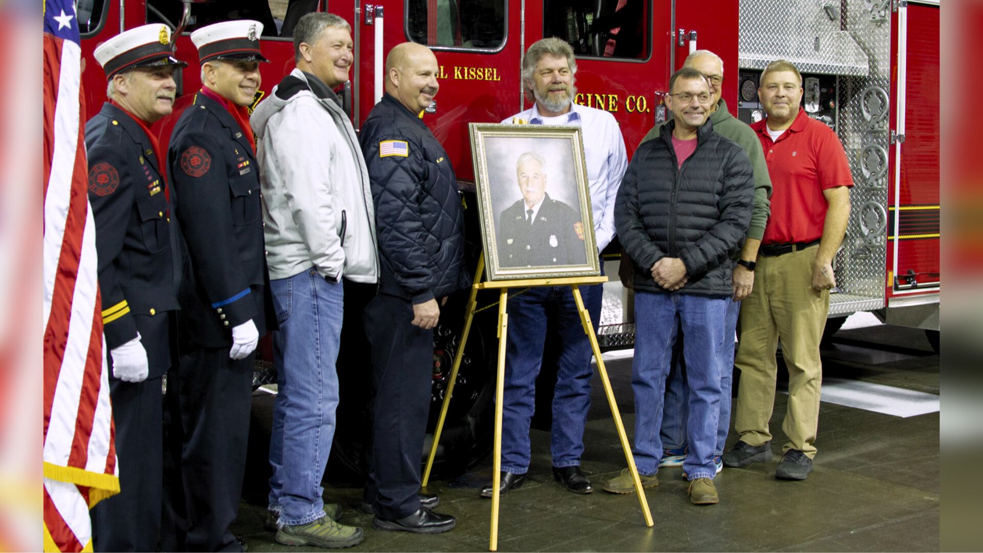 ‘Push-in’ ceremony for new fire truck in memory of former EFD firefighter