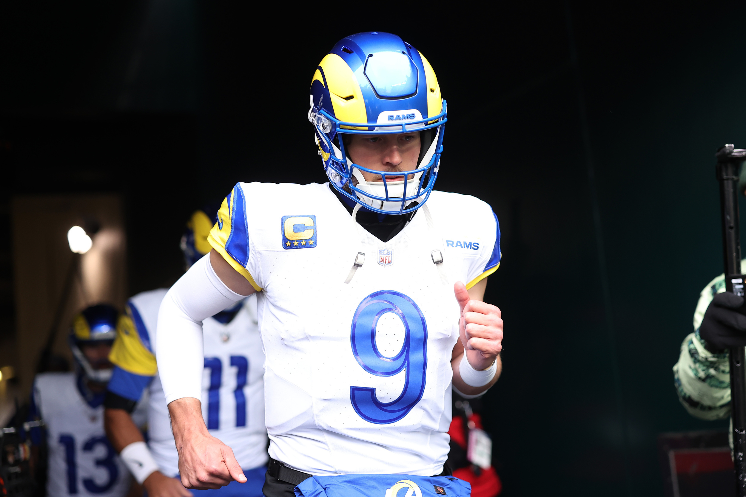 Rams QB Matthew Stafford played through cracked ribs this season