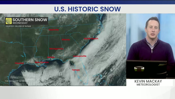 Historic snow storm aftermath seen from space