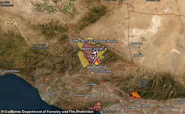Terrifying new fire breaks out in Castaic Lake area of LA
