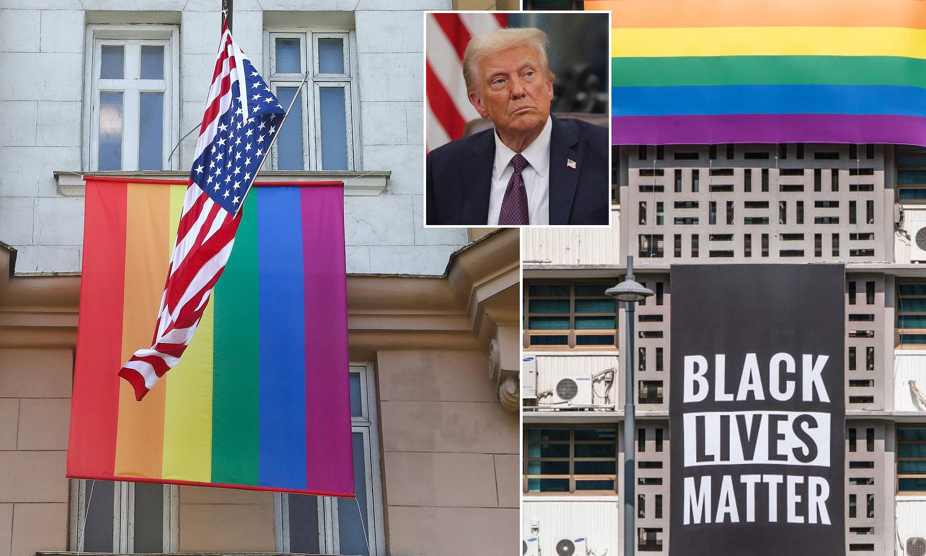 Trump bans Pride and BLM flags from US buildings across the globe