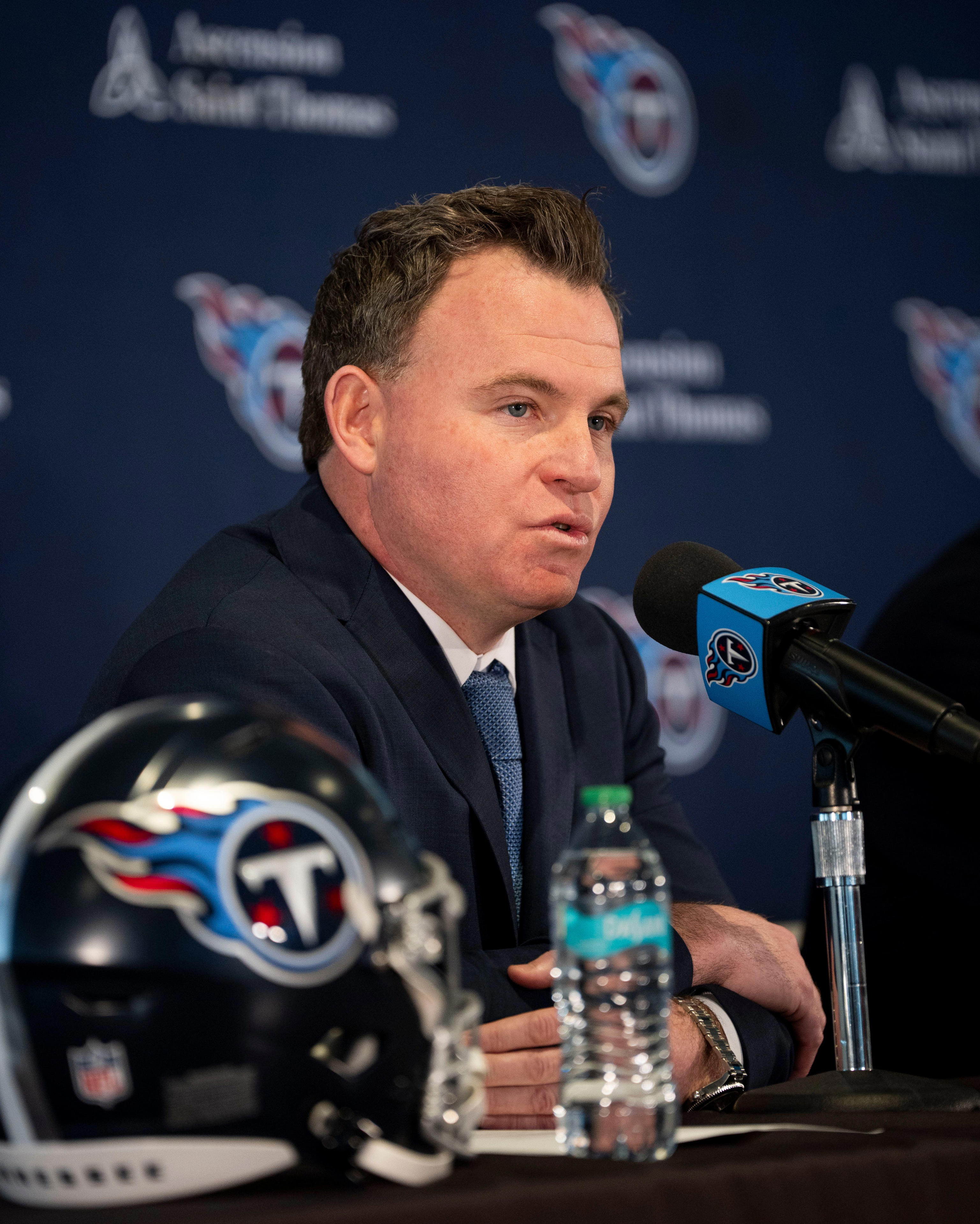 Tennessee Titans GM Mike Borgonzi's rebuild plan starts with offensive ...