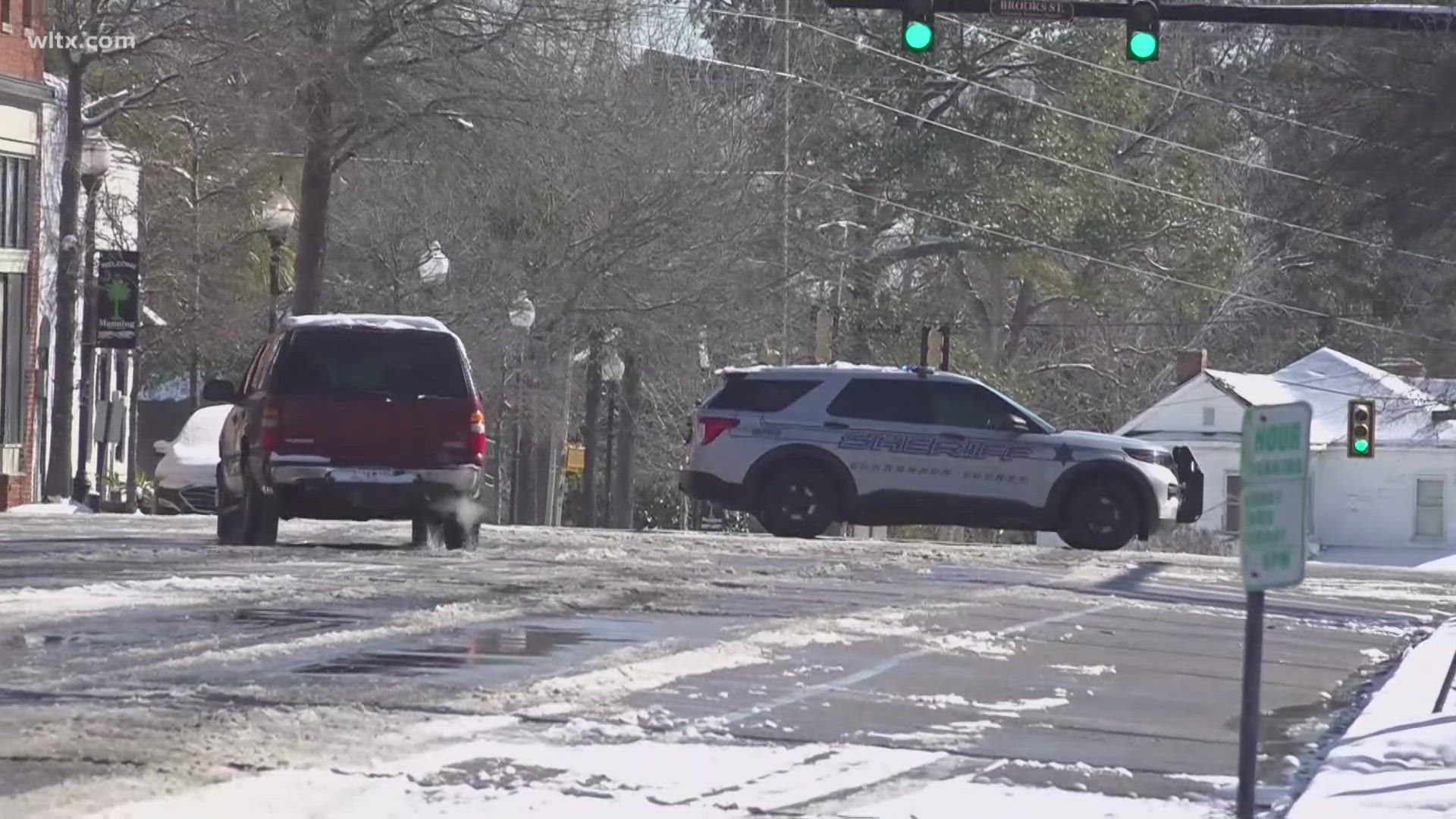 Winter conditions in downtown Manning