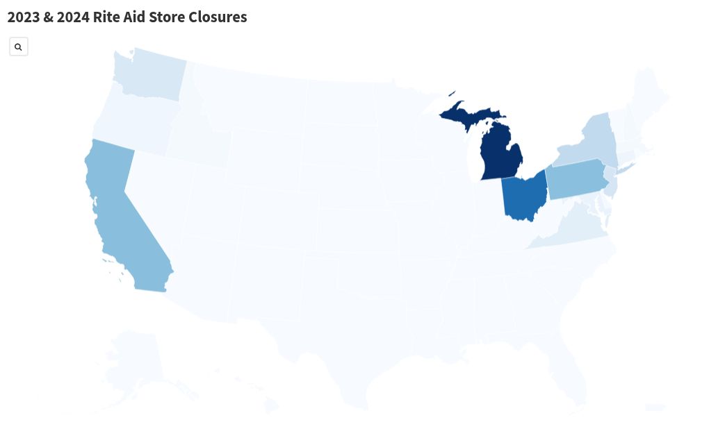 Maps Reveal Where Walgreens and Rite Aid Are Closing Stores Nationwide