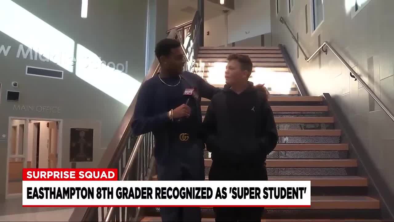 Easthampton middle schooler honored as Surprise Squad Super Student