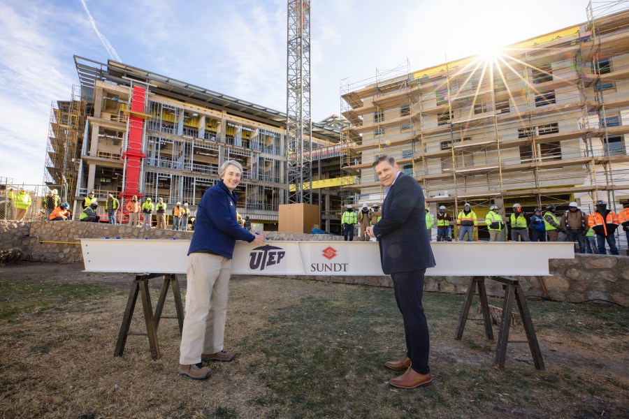 UTEP celebrates ‘topping out’ ceremony for new learning complex