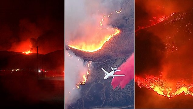 Terrifying new Hughes fire threatening LA explodes in mere hours