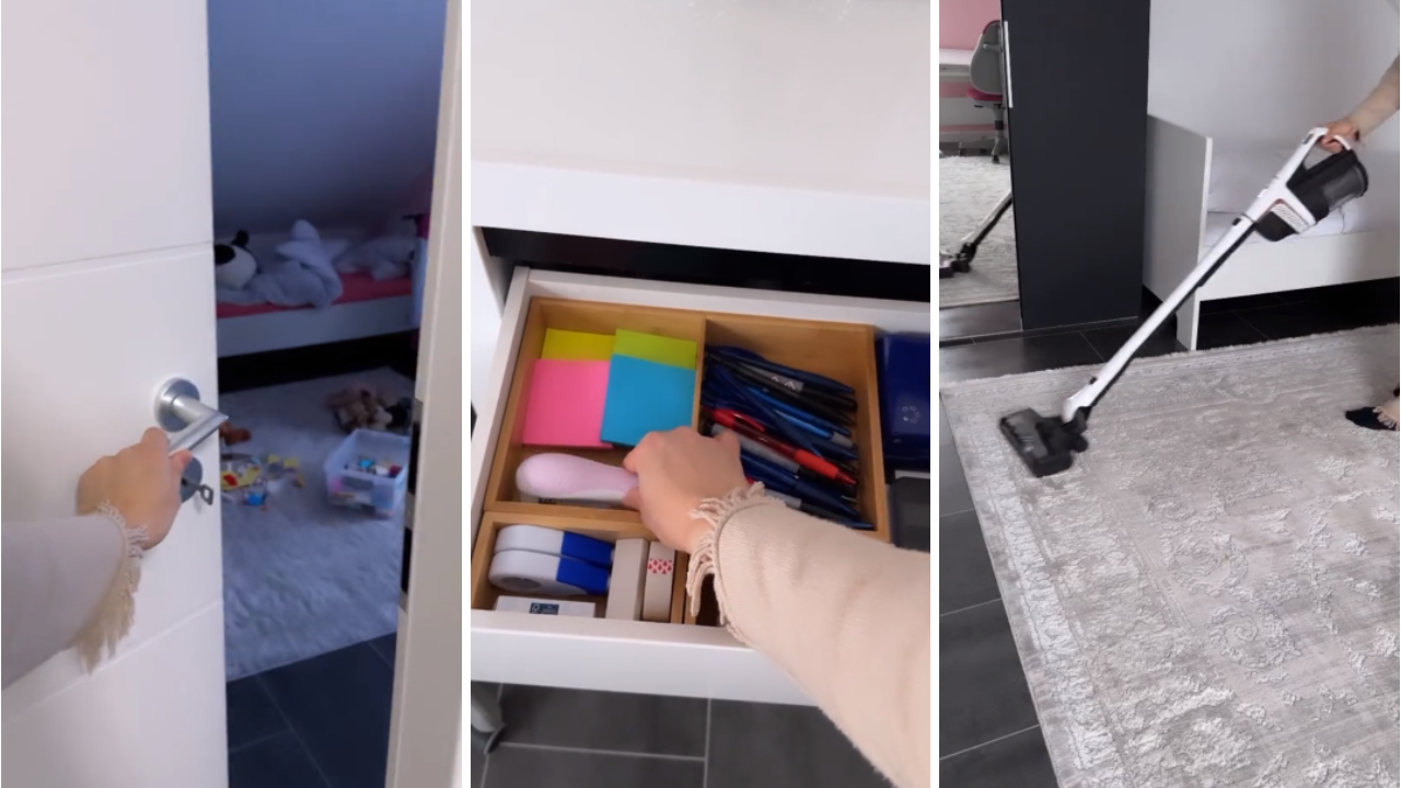 ASMR Cleaning Tidy Children's Room Transformation