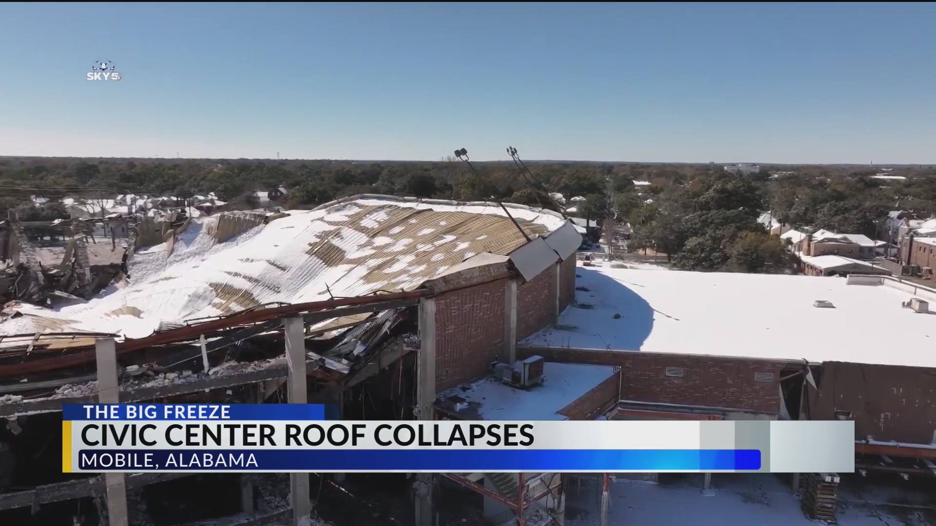 Mobile Civic Center dome collapses from the weight of snow
