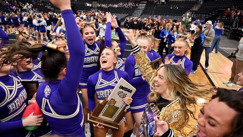 High school competitive cheer: Four teams repeat as state champs in 2A ...