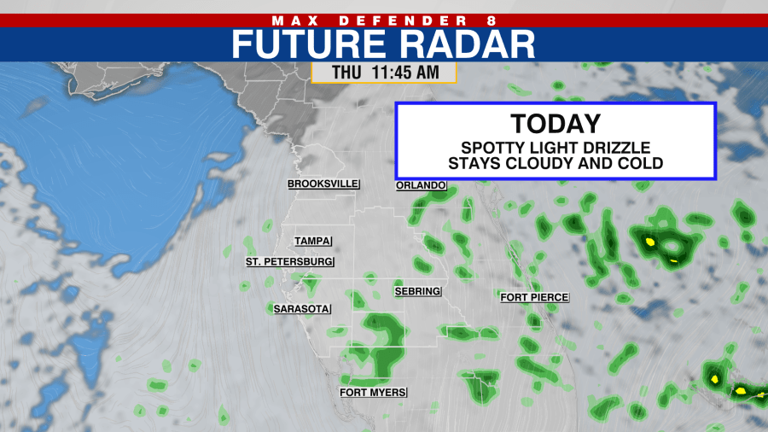 Cold with drizzle Thursday, sun returns Friday