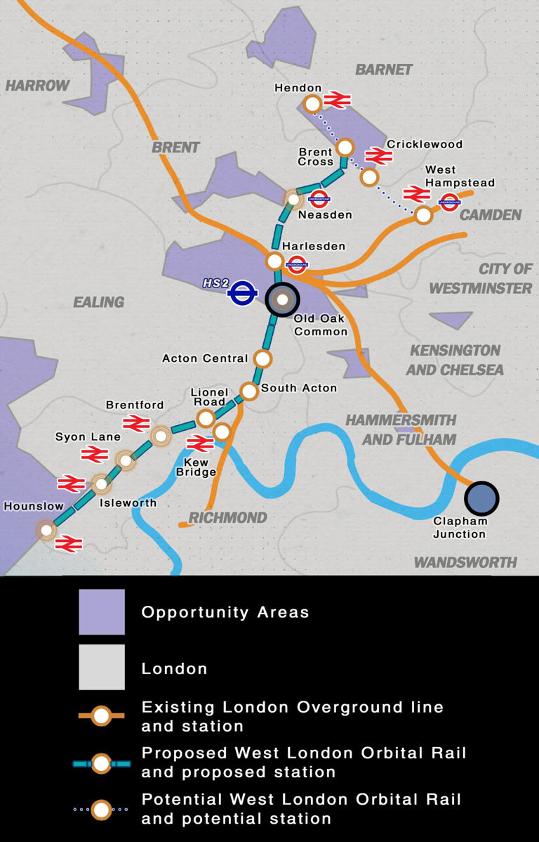 Map shows which parts of London could soon have a new Overground line