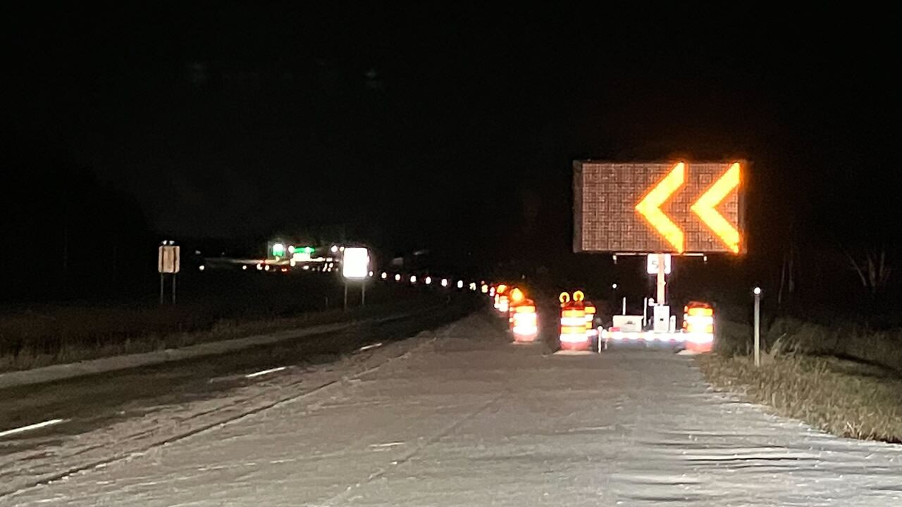Highway 57 reopens after water pipe bursts