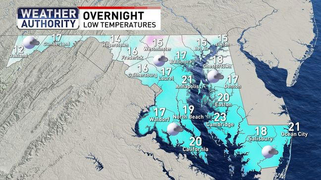 Warming trend on the way following bitter cold days in Maryland