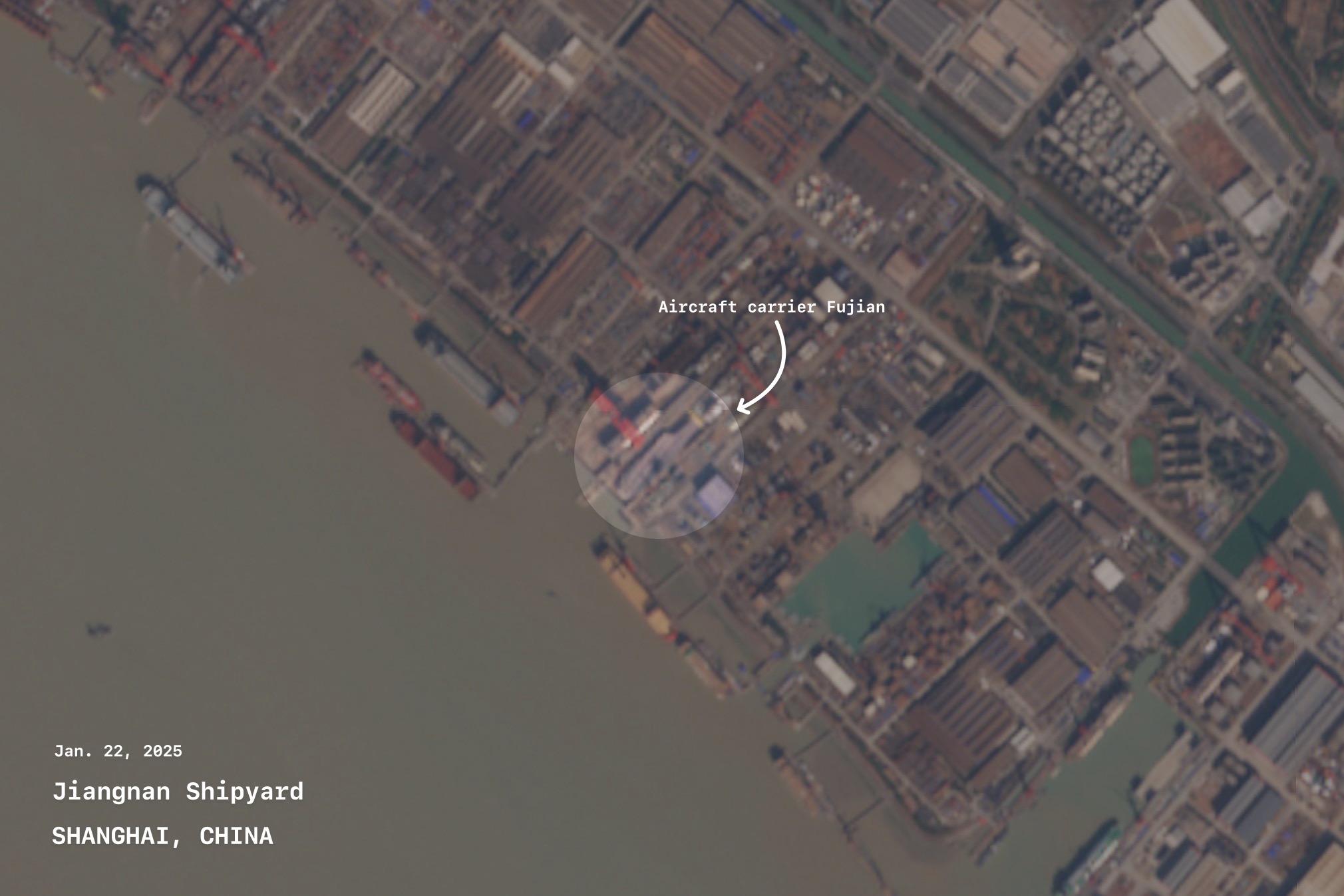 Satellite Image Captures China's Newest Aircraft Carrier