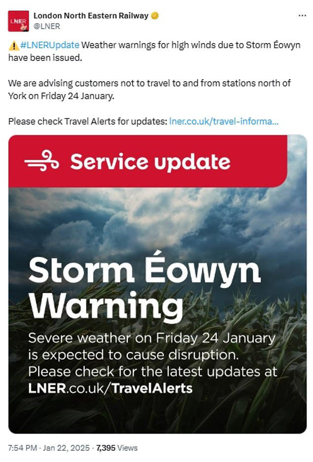 Met Office issues rare RED warning as Storm Eowyn closes in