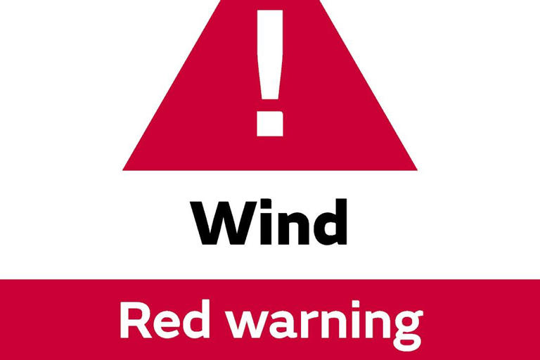 Northern Ireland weather: Met Office issue RED weather warning for wind ...