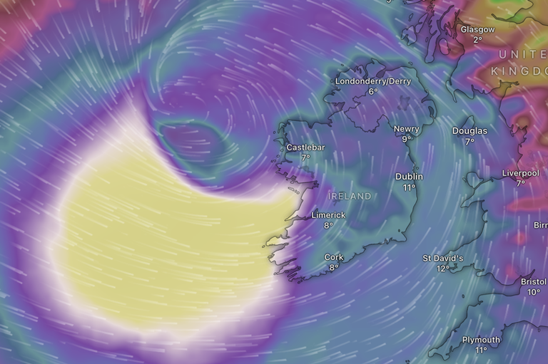 Watch Live Storm Éowyn Tracker Shows Where In Ireland Will Get Strongest Winds During Status