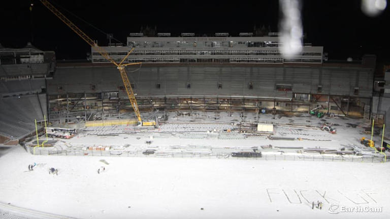 Obscene Message In Doak Campbell Stadium Proves Even Snow Can't Stop ...