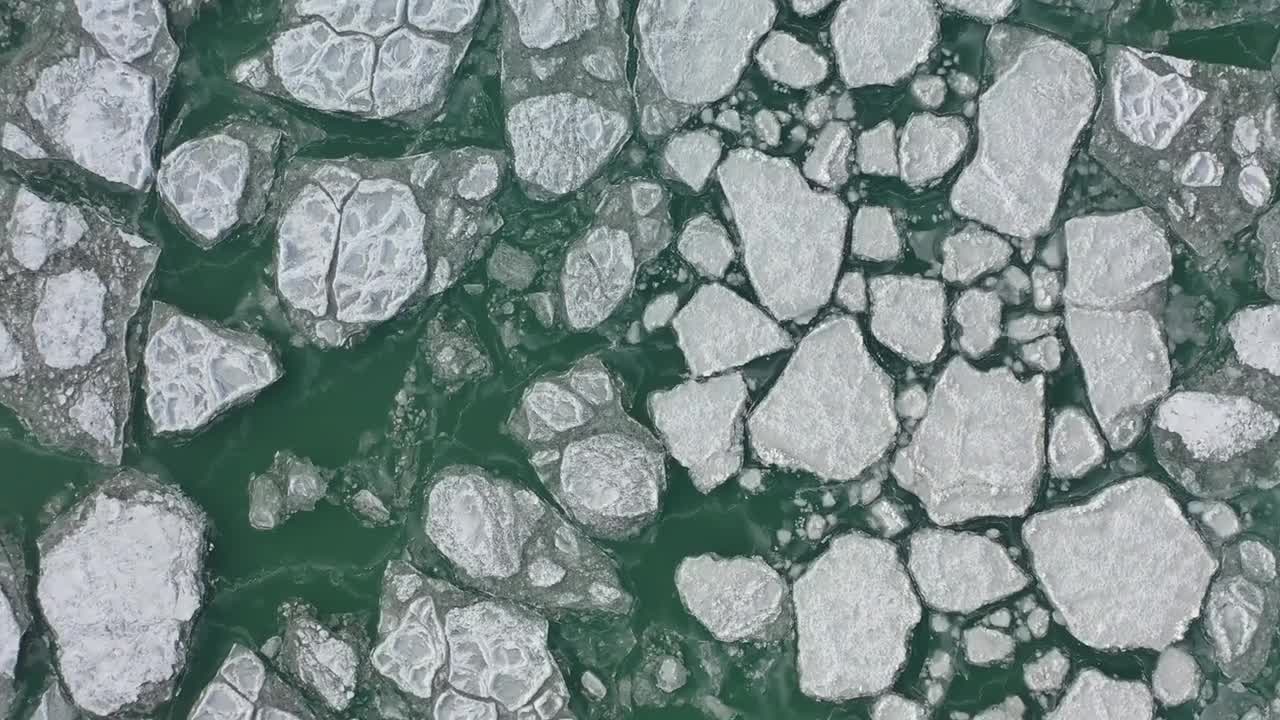 Drone Reveals Frozen Lake Michigan: Ice As Far As The Eye Can See