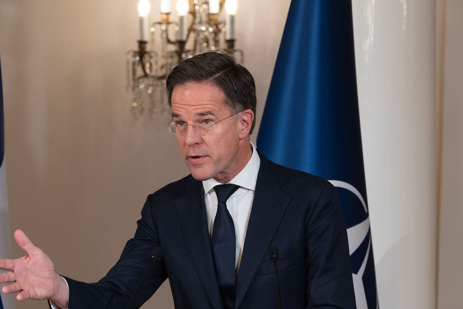 NATO's Rutte: Putin has no right to veto Ukraine membership