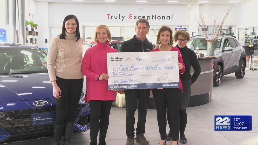 Gary Rome Hyundai’s ‘Hope on Wheels’ donates $10,000 to ‘Each Moment We ...