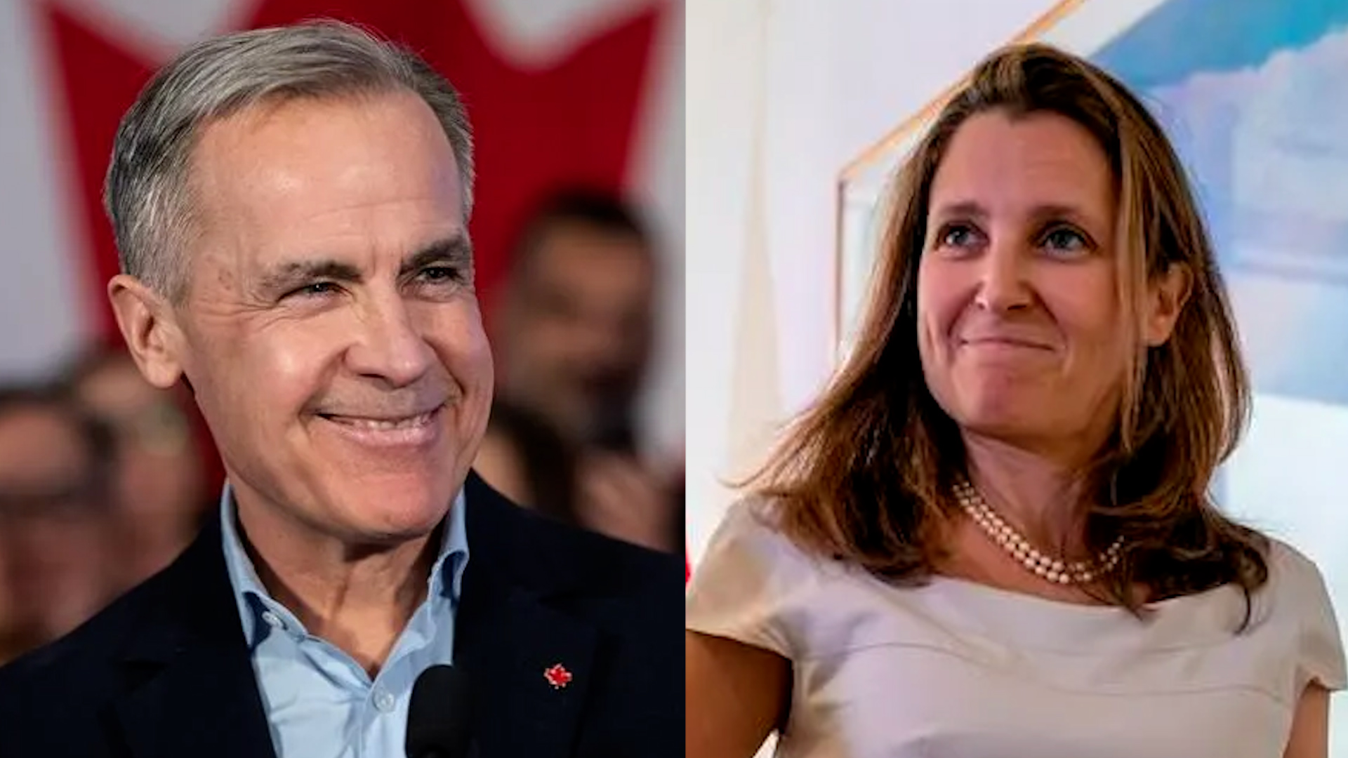 Liberal frontrunners Freeland, Carney submit official paperwork to ...