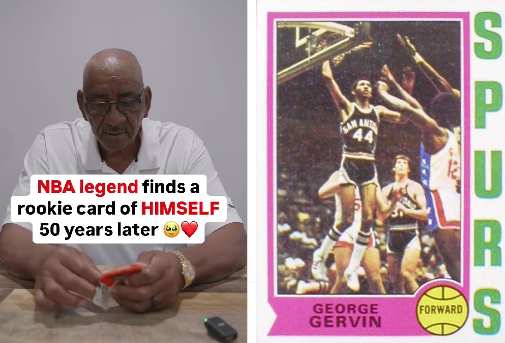 Spurs great George Gervin pulls his own rookie card