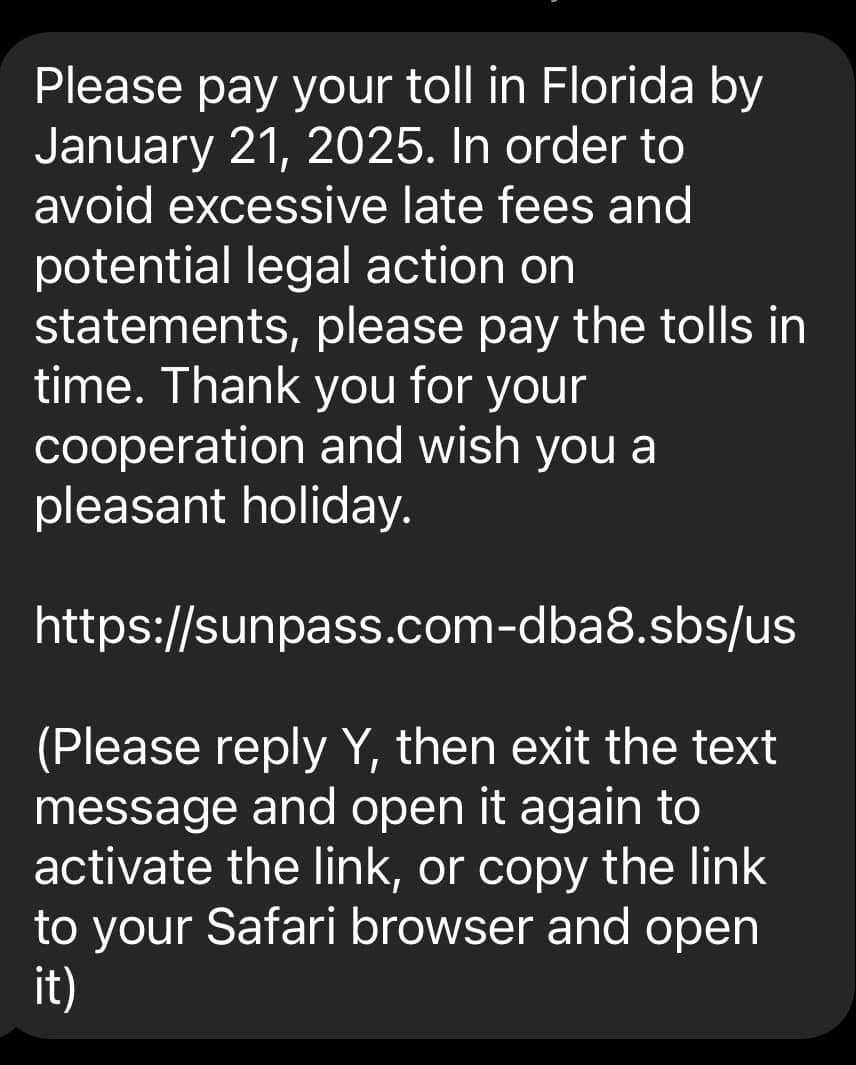 SunPass text scams resurface in South Florida